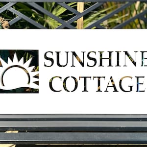 Custom Sun House Name Sign, Weatherproof Personalized Home Name ...