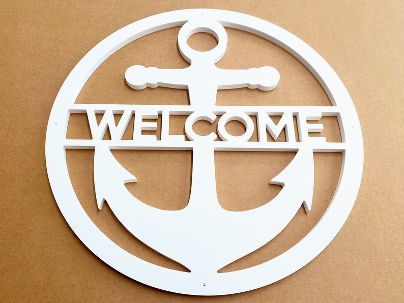 Personalized Anchor Welcome Sign: Nautical Coastal Decor - Weatherproof ...