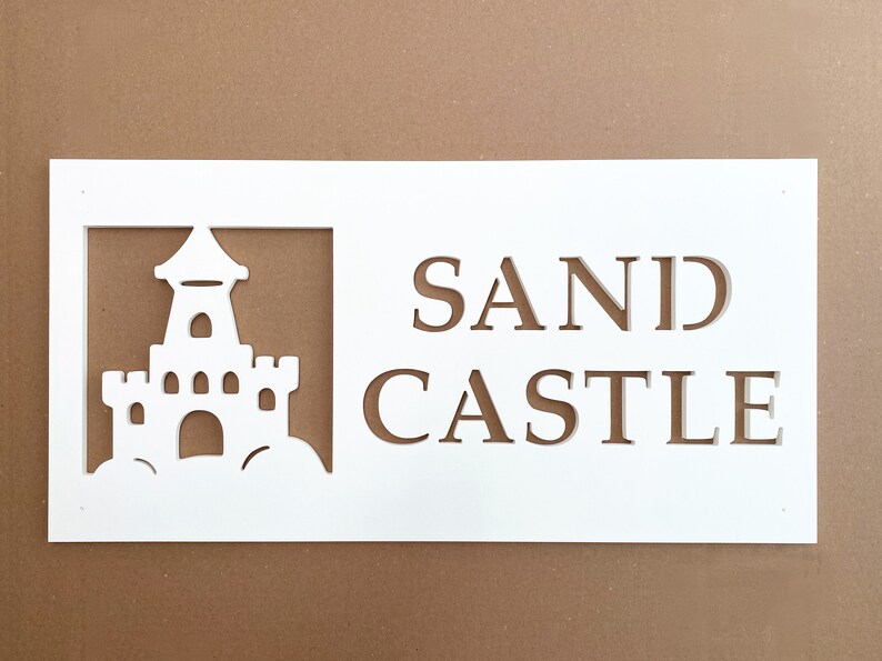 Custom Sandcastle Beach House Name Sign: Weatherproof Coastal Decor - Etsy