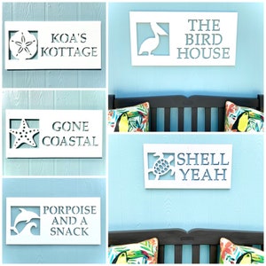 Custom Starfish House Name Sign: Weatherproof Outdoor Coastal Decor - Etsy