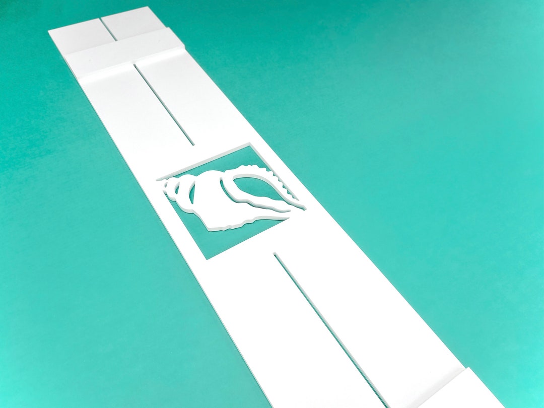 Conch Shell Shutter for Beach House, Weatherproof PVC Exterior Window ...