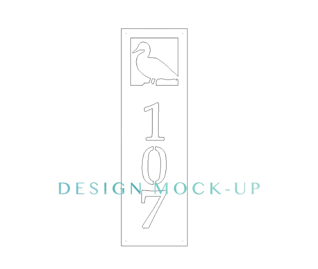 Vertical Duck Address Sign Weatherproof PVC House Numbers - Etsy
