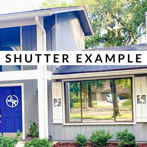 Weatherproof Palm Tree Shutter for Beach House, PVC Exterior Window ...