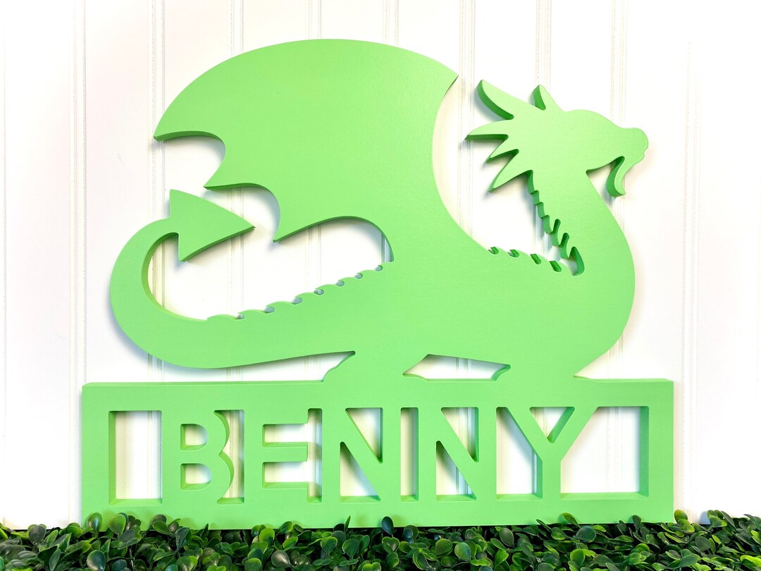 Dragon Name Sign Kids Dragon Bedroom Decor Personalized - Etsy