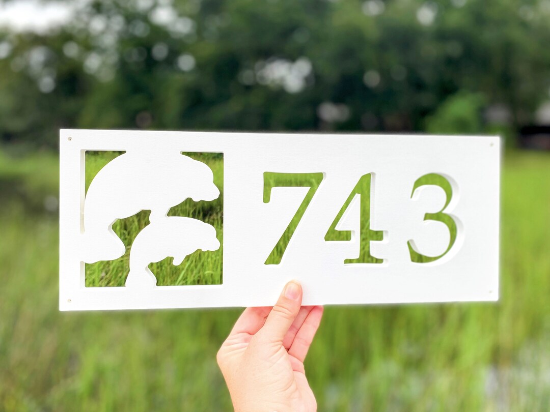 Weatherproof Manatee Address Sign: Coastal House Number Plaque - Etsy
