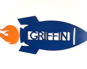 Rocket Sign Rocket Ship Decor Space Lover Gift Planet Sign - Etsy