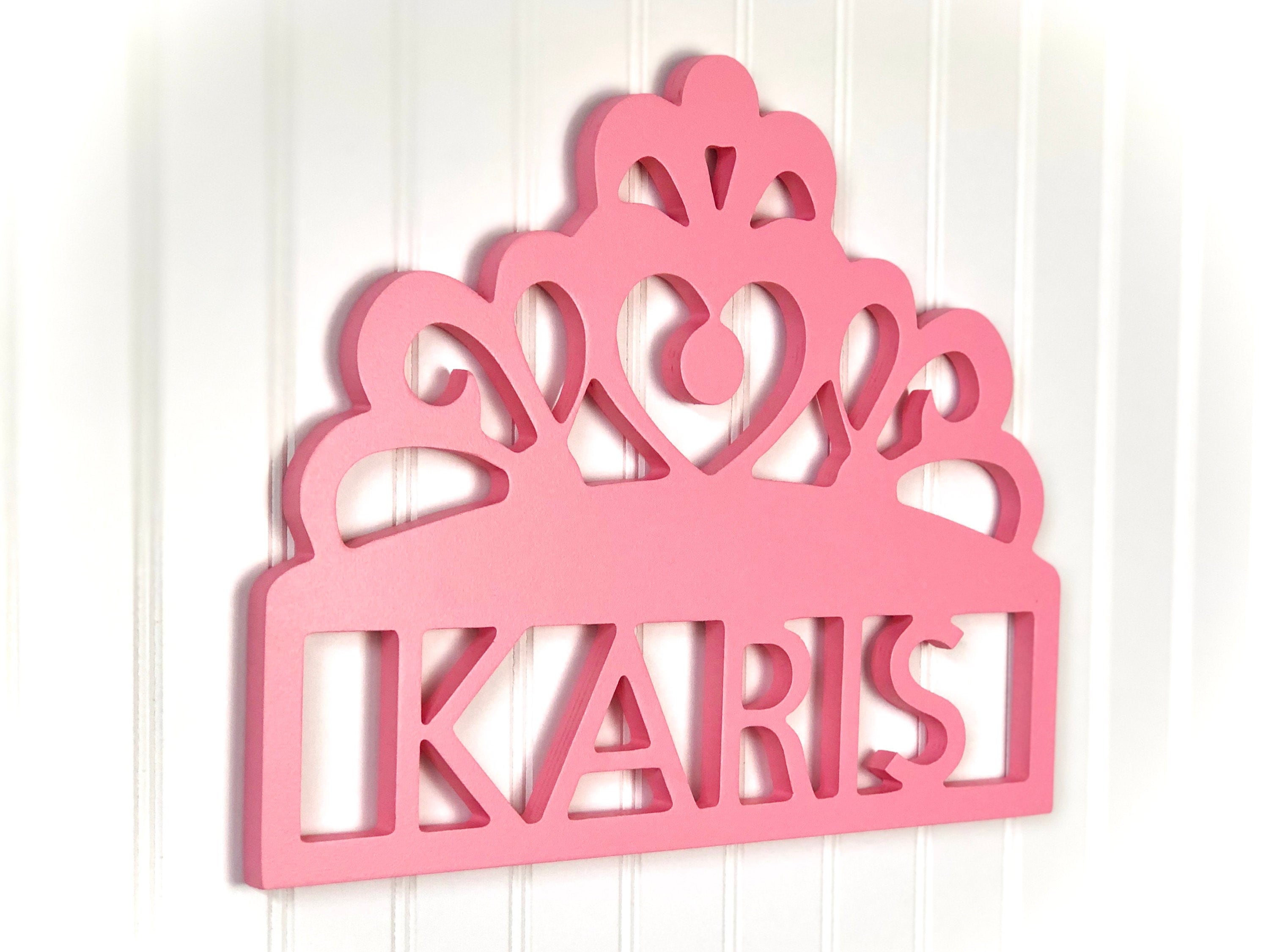 Signs Wall Hangings Home Décor Wall decor Princess crown with your name ...