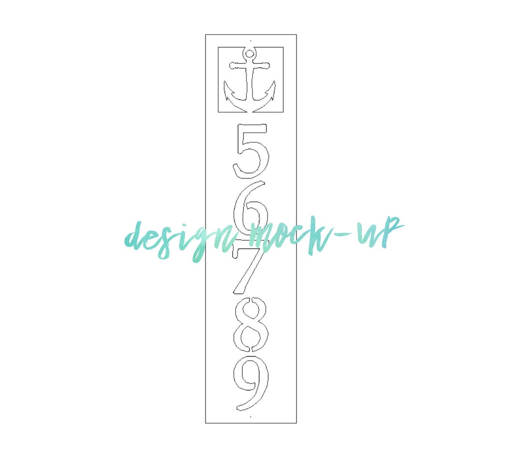 Narrow Vertical Anchor Address Sign 4x4 Mailbox Post Address - Etsy