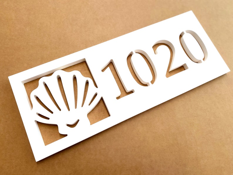 Seashell Address Sign: Weatherproof Coastal House Numbers - Etsy