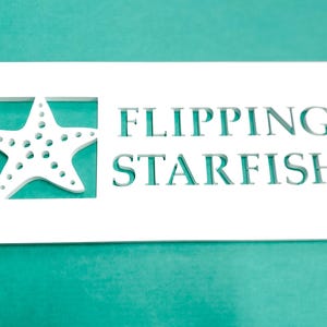 Custom Starfish House Name Sign: Weatherproof Outdoor Coastal Decor - Etsy