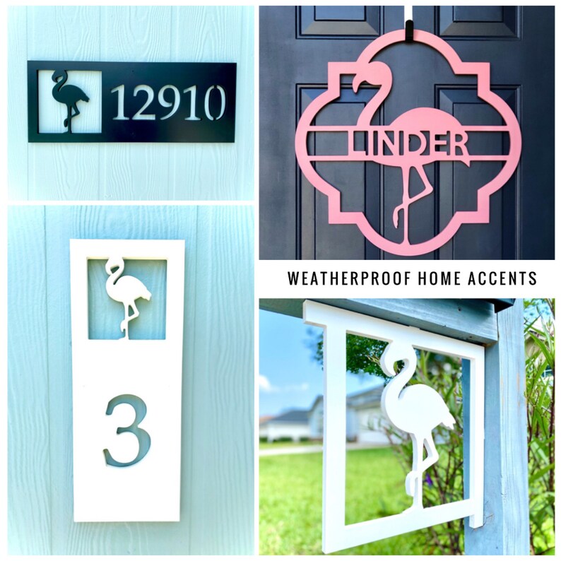Flamingo Mailbox Bracket Weatherproof PVC Coastal Beach House - Etsy