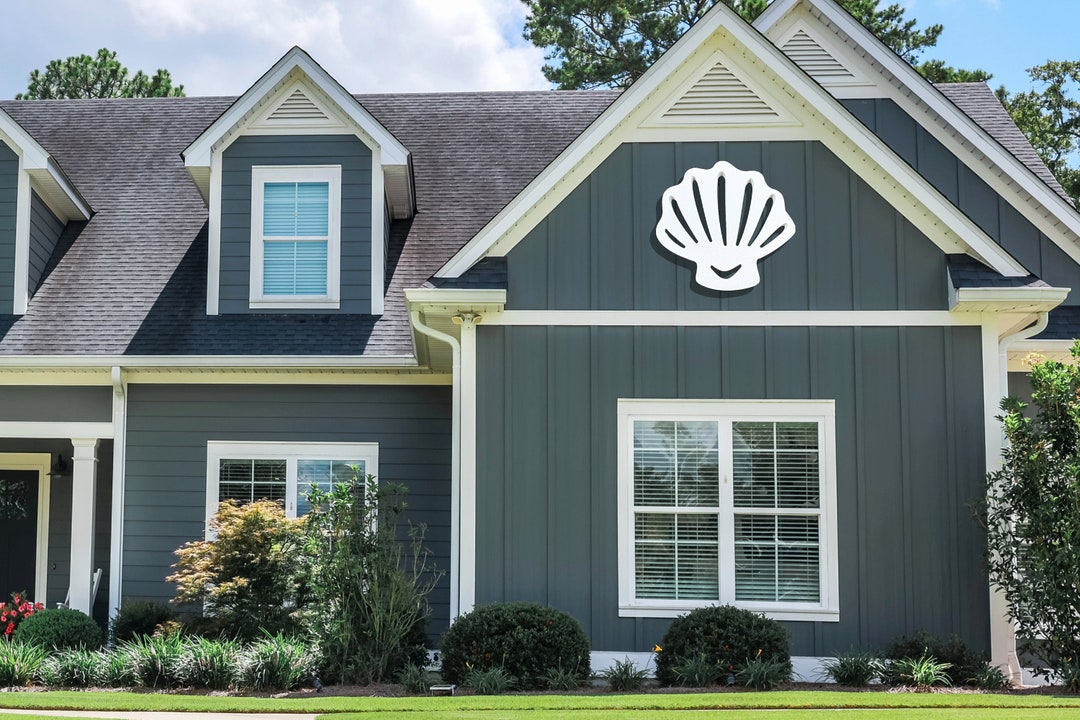 Weatherproof PVC Seashell Wall Art: Outdoor Coastal Beach House Decor ...