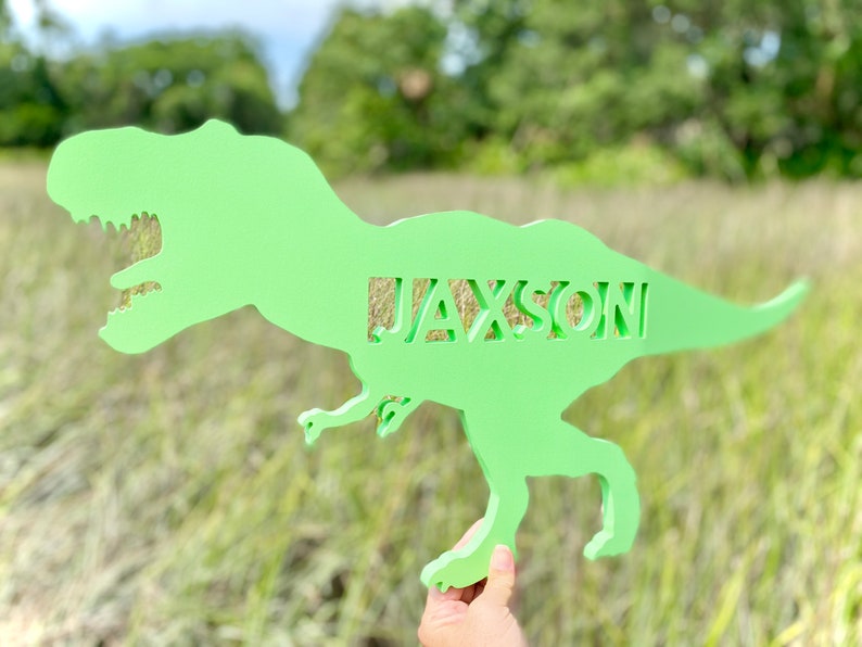T Rex Dinosaur Name Sign Kids Dinosaur Bedroom Decor Boys - Etsy