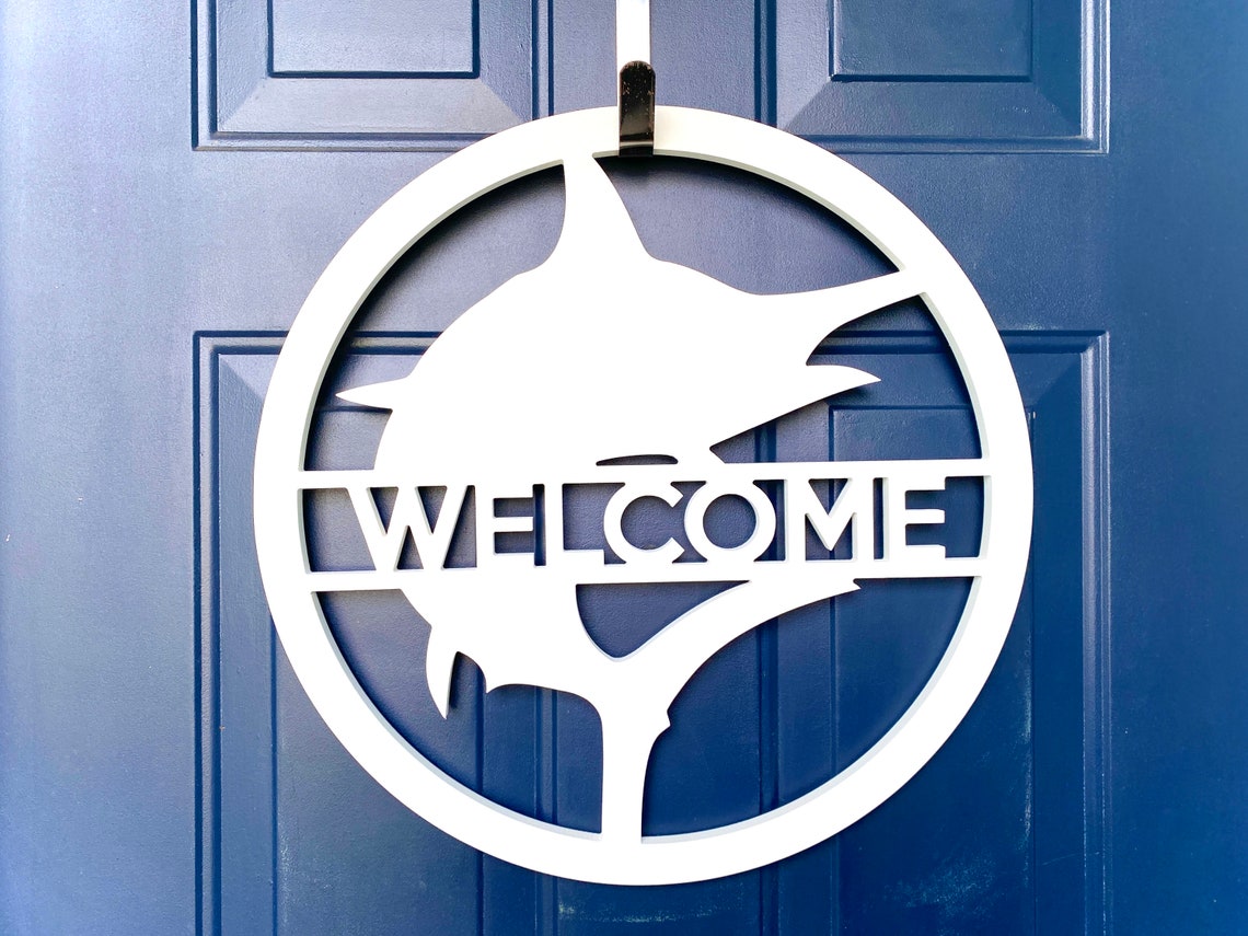 Weatherproof Marlin House Sign Custom Fishing Decor Front - Etsy