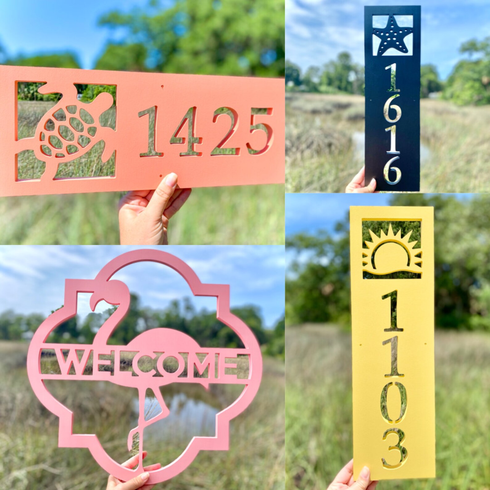 Vertical Sun Address Sign Weatherproof PVC House Numbers - Etsy