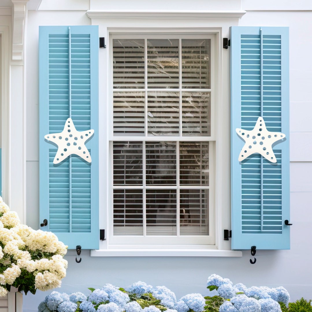 Starfish Shutter Decorations: Weatherproof Coastal Home Decor - Shutter ...