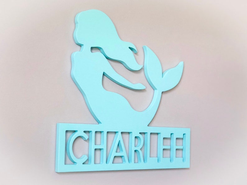 Mermaid Name Sign Girls Mermaid Decor Girls Nursery Wall - Etsy