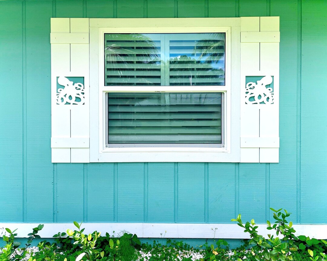 Weatherproof Octopus Shutters: Coastal Home & Beach House Nautical ...