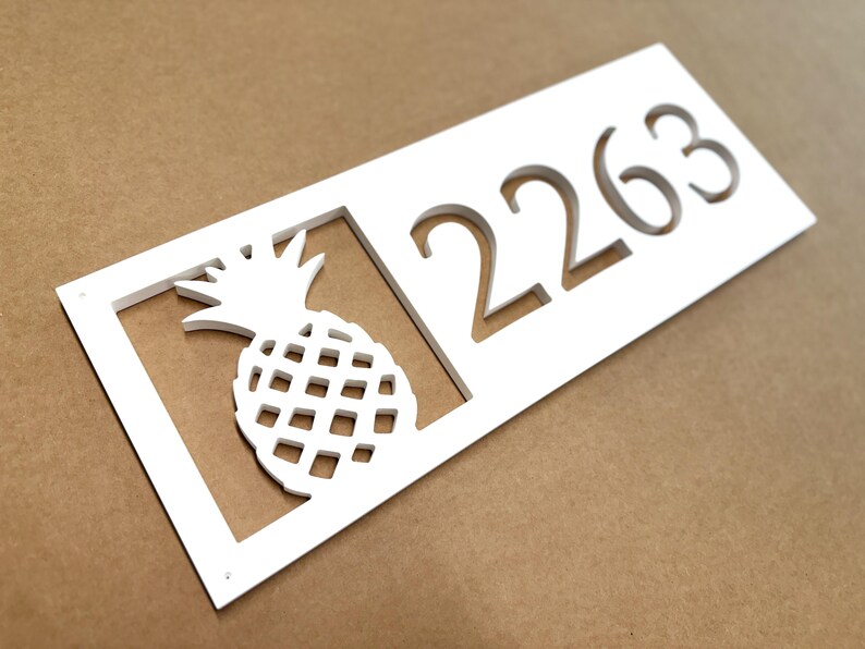 Pineapple Address Sign: Weatherproof Coastal House Numbers - Etsy