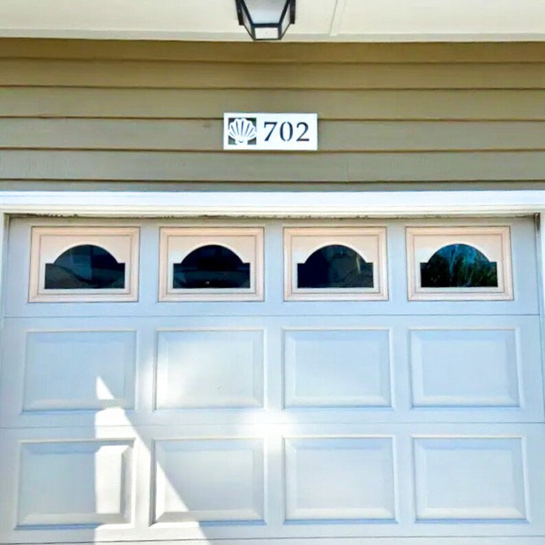 Seashell Address Sign: Weatherproof Coastal House Numbers - Etsy