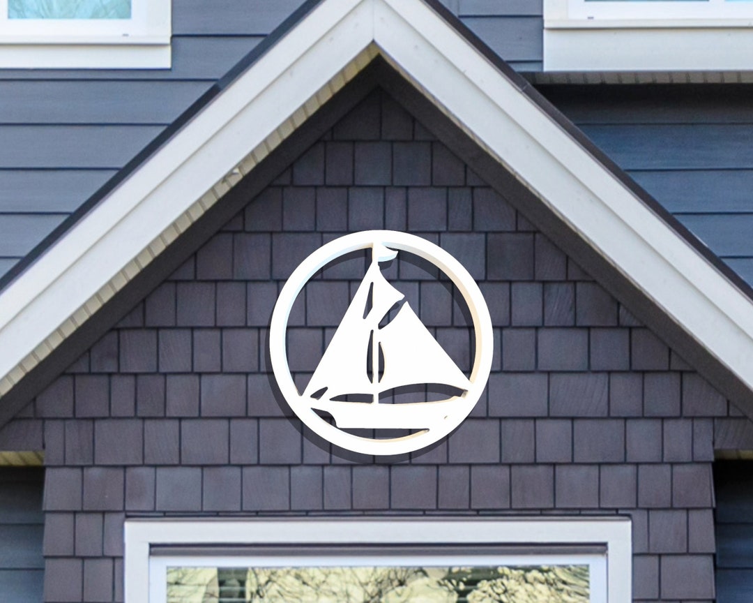 Weatherproof Sailboat Sign: Coastal Beach House Decor - Nautical Wall ...