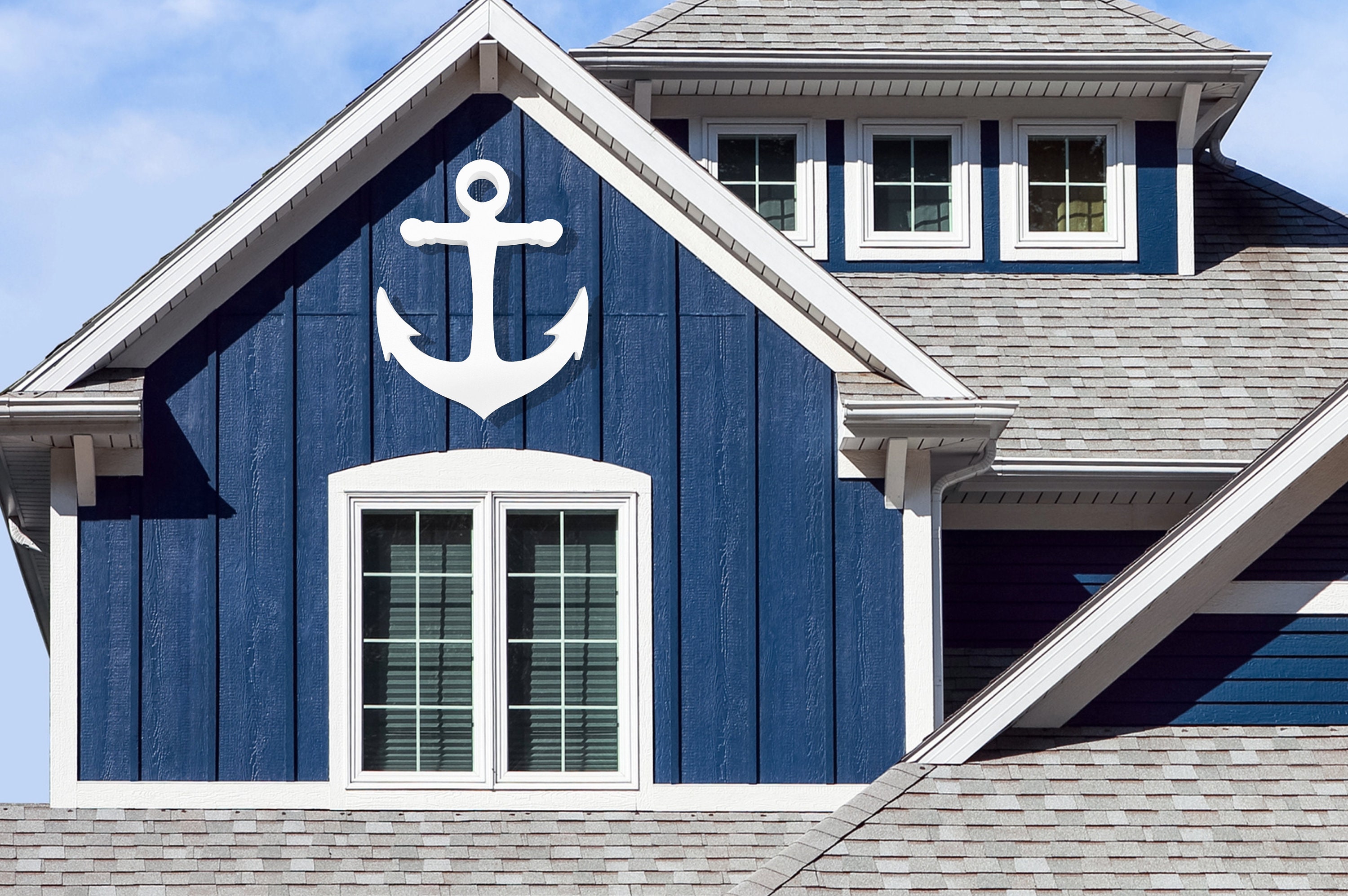 Nautical Blue House Exterior