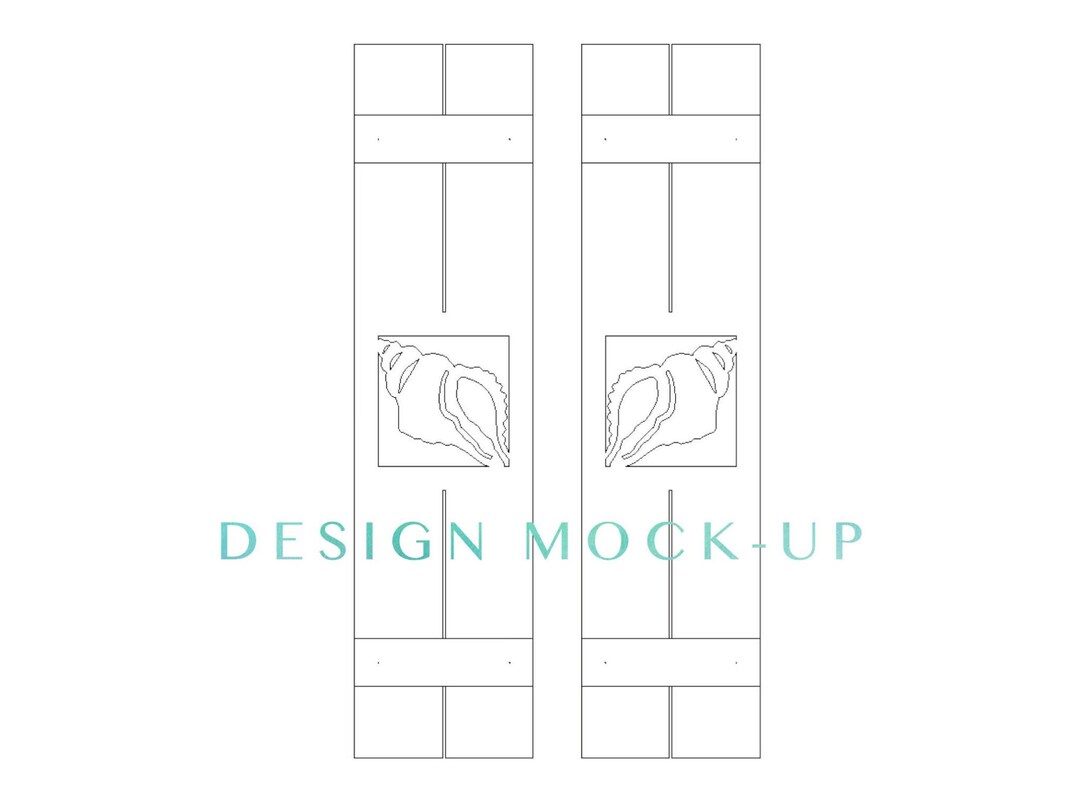 Conch Shell Shutter for Beach House, Weatherproof PVC Exterior Window ...