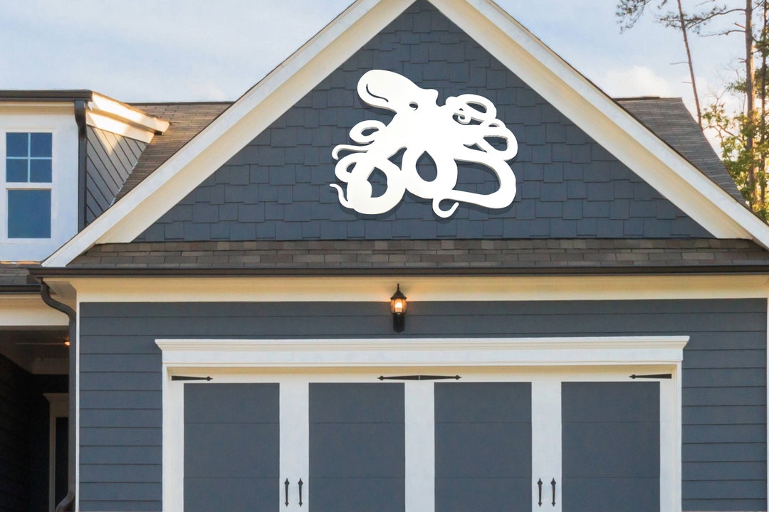 Large Octopus Sign: Weatherproof Coastal Beach House Decor - Outdoor ...
