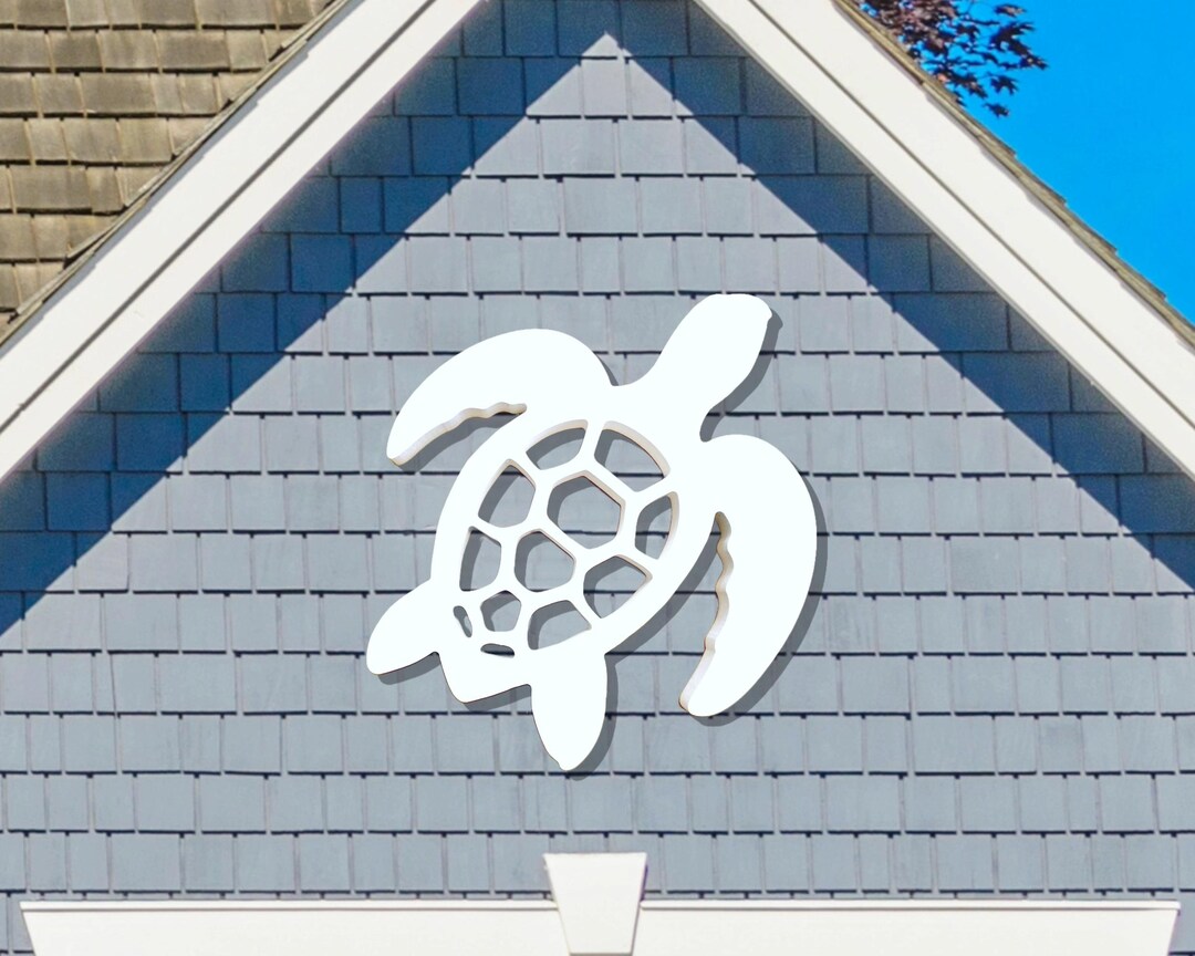 Weatherproof Sea Turtle Sign, Outdoor Sea Turtle Wall Art, Exterior ...
