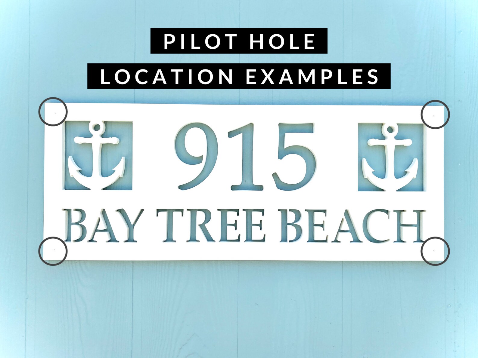 Full Street Address Plate With Starfish Coastal Beach House - Etsy