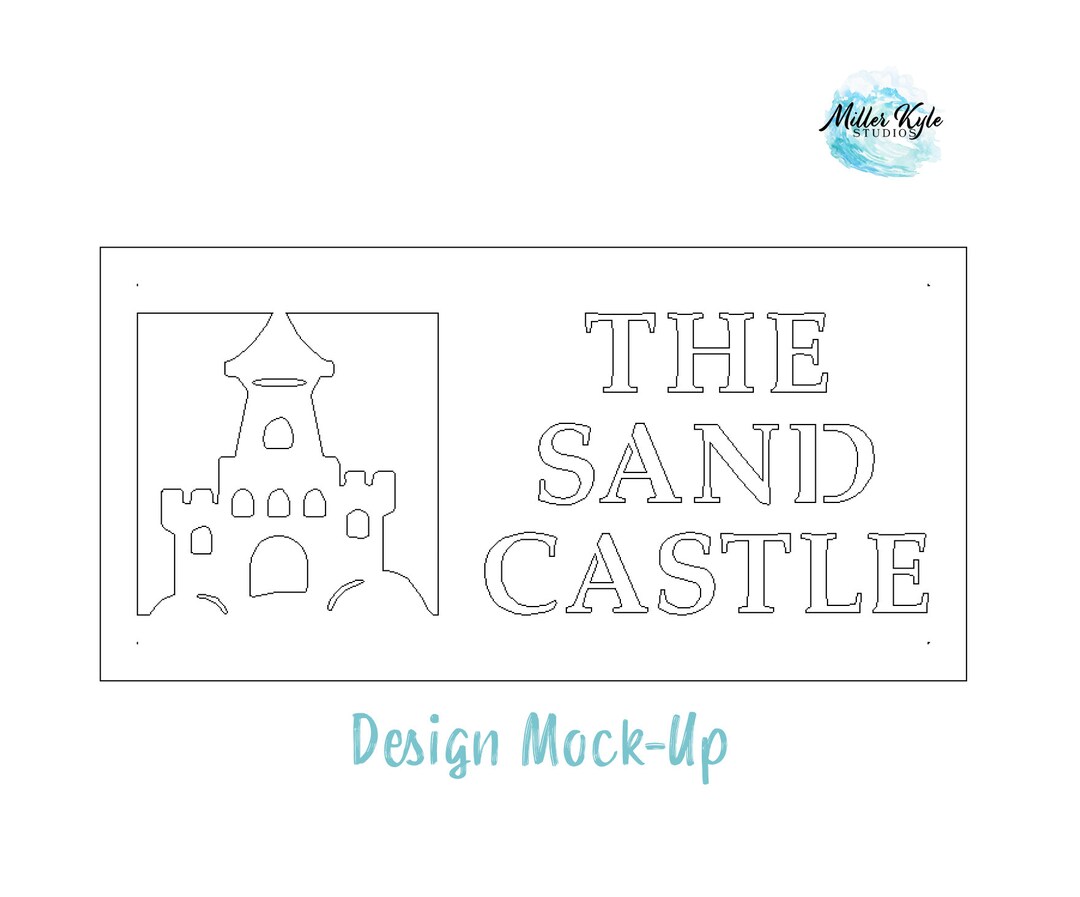 Custom Sandcastle Beach House Name Sign, Weatherproof Personalized Home ...