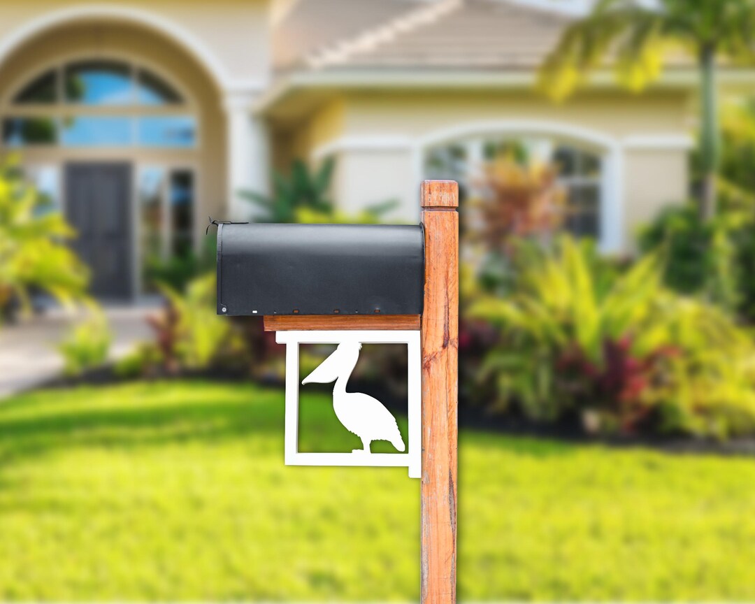 Pelican Mailbox Bracket: Weatherproof Coastal Beach House Outdoor Decor ...