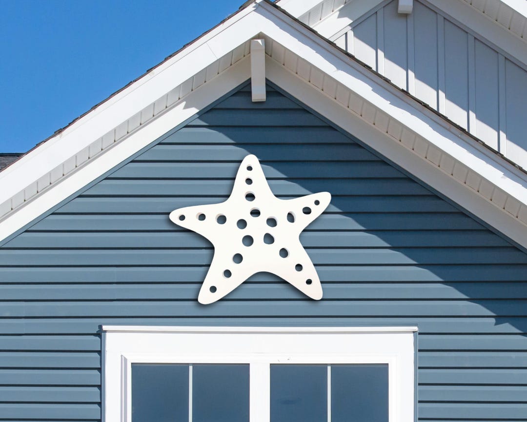 Weatherproof Starfish Sign: Coastal Beach House Decor - Outdoor ...