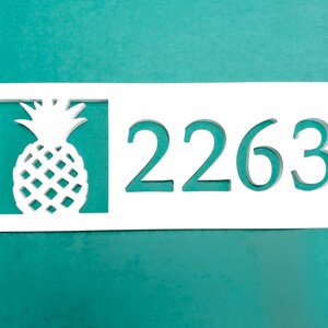 Pineapple Address Sign: Weatherproof Coastal House Numbers - Etsy