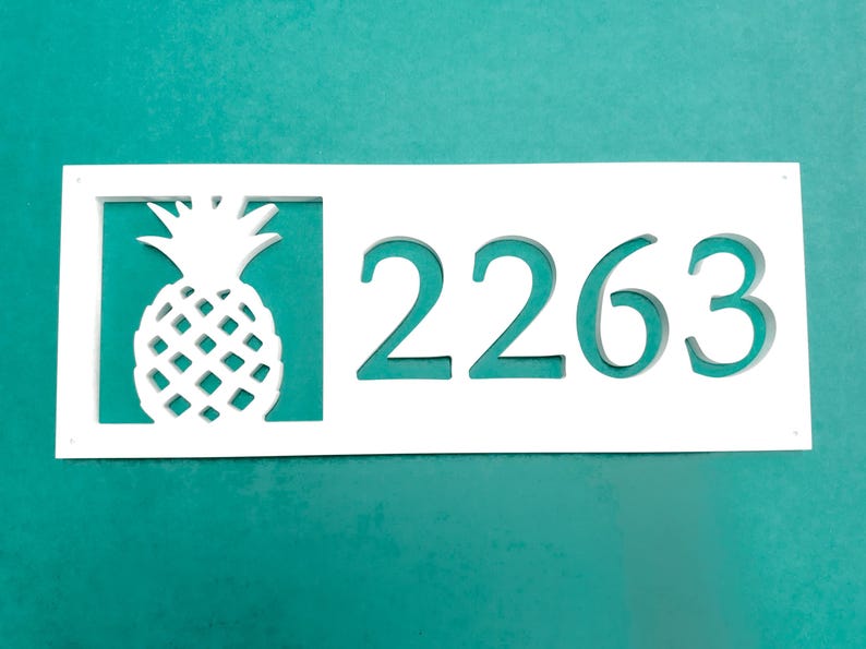 Pineapple Address Sign: Weatherproof Coastal House Numbers - Etsy