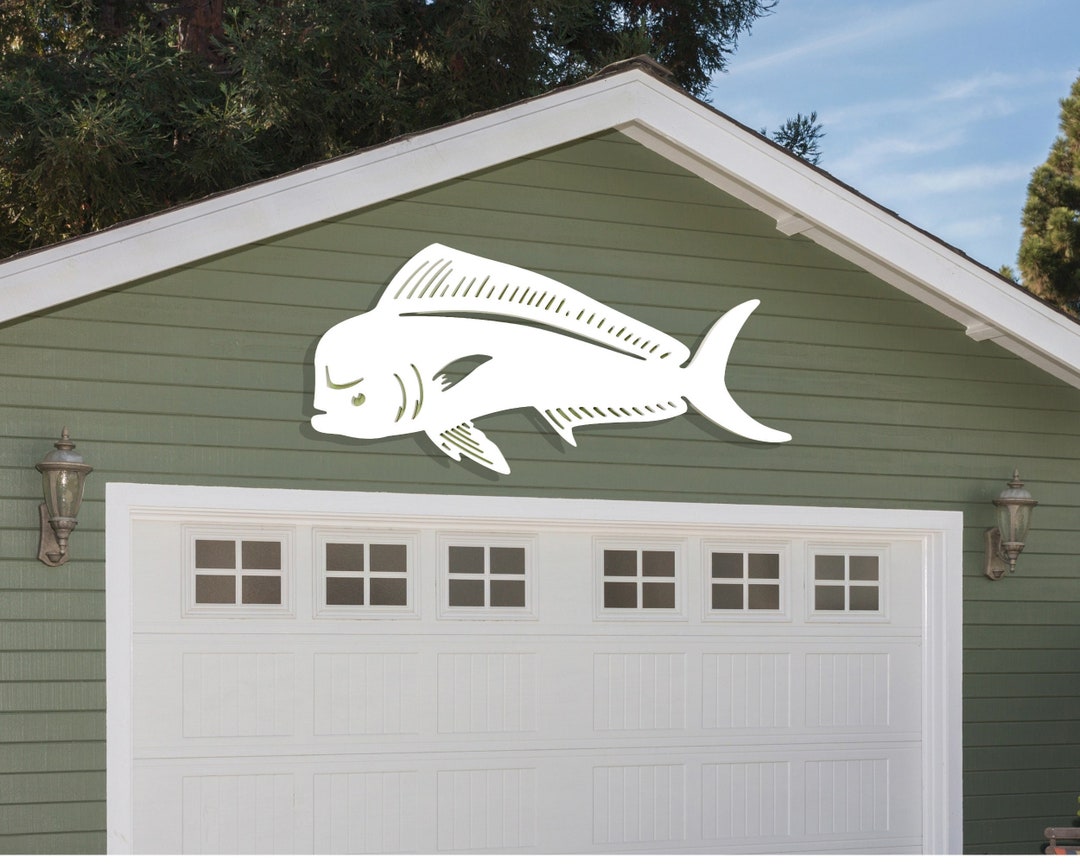 Weatherproof Mahi Mahi Fish Sign: Coastal Beach House Decor - Outdoor ...
