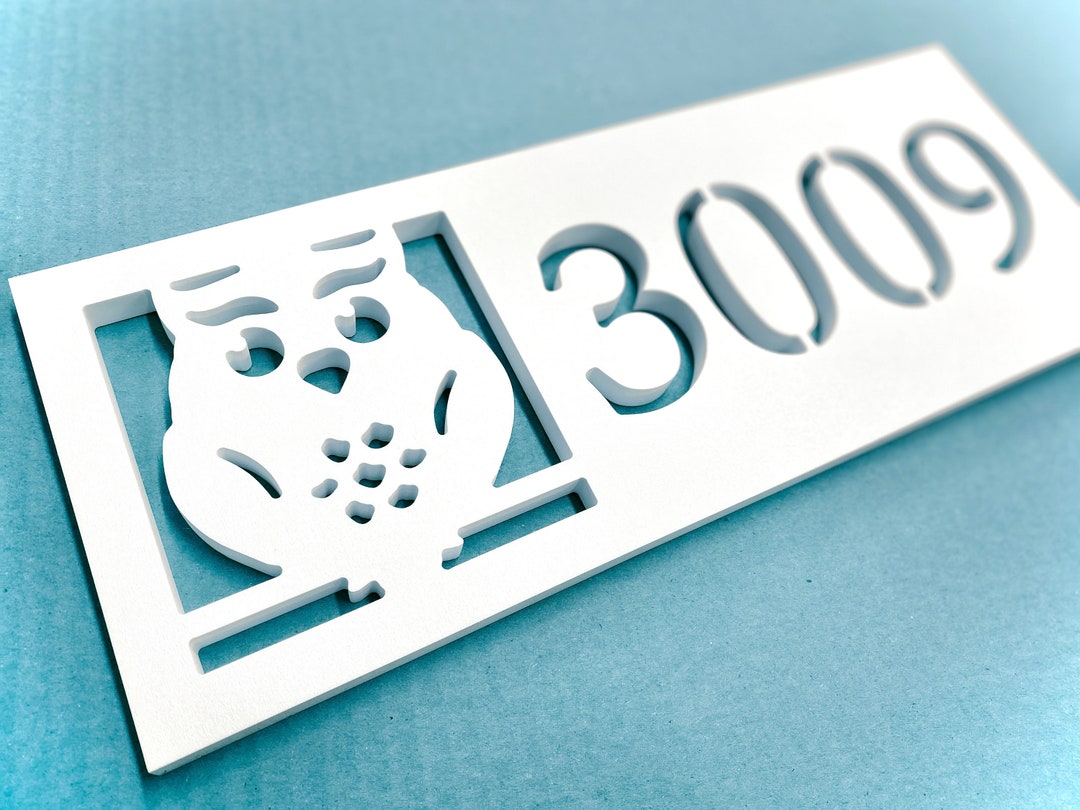 Owl Address Sign: Weatherproof PVC House Numbers, Bird Decor - Etsy