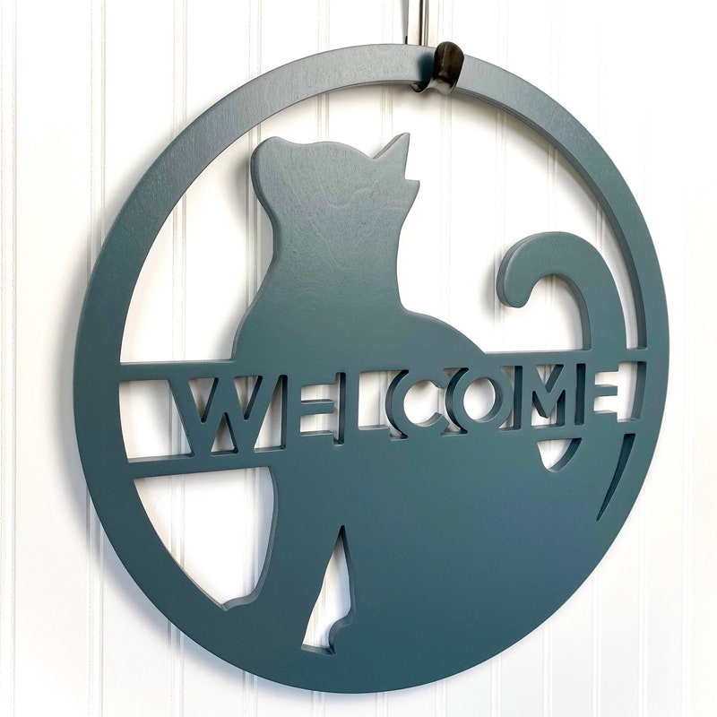 Cat Welcome Sign - Etsy