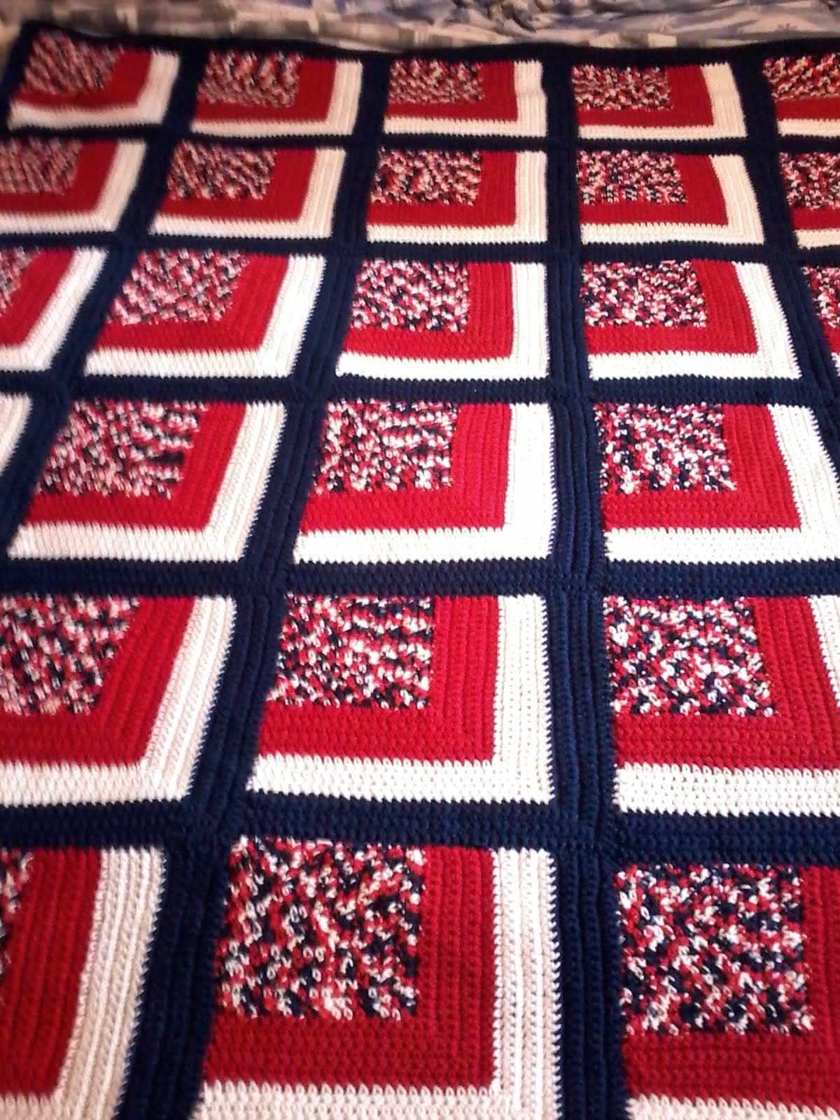 Patriotic Digital Mitered Afghan Pattern - Etsy