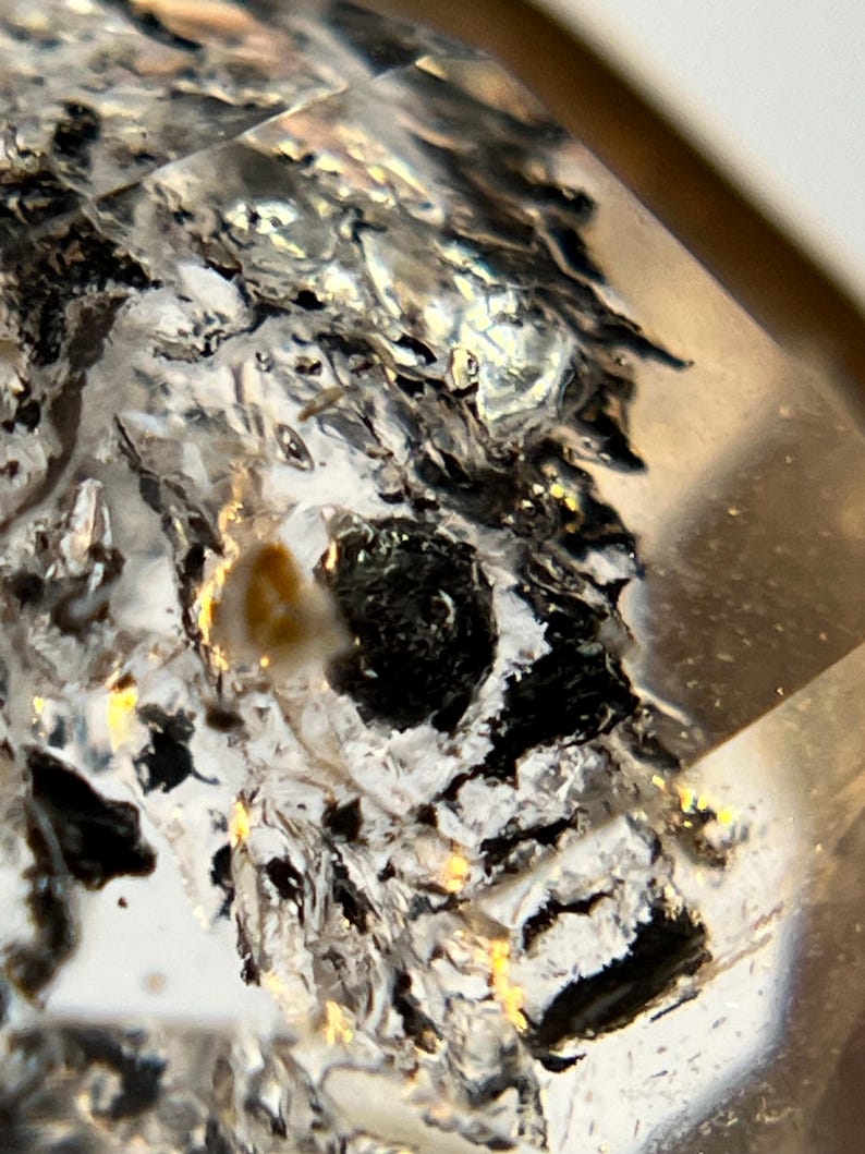 Enhydro Quartz Pendant With Multiple Bubbles and Black Sand - Etsy