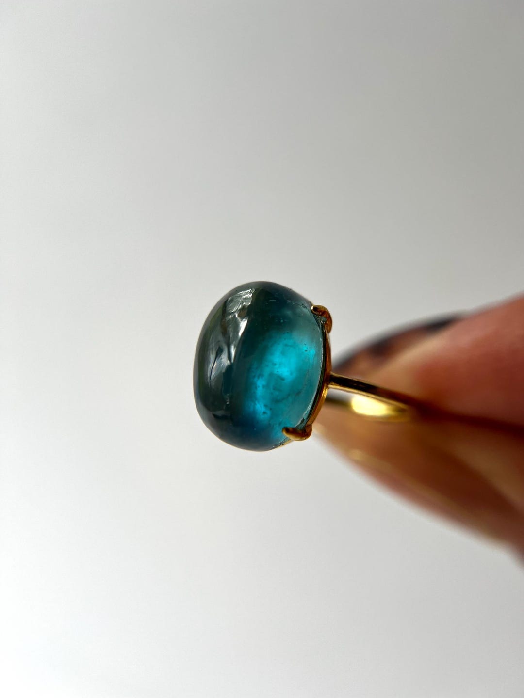 Aquamarine Raindrop Ring - Etsy