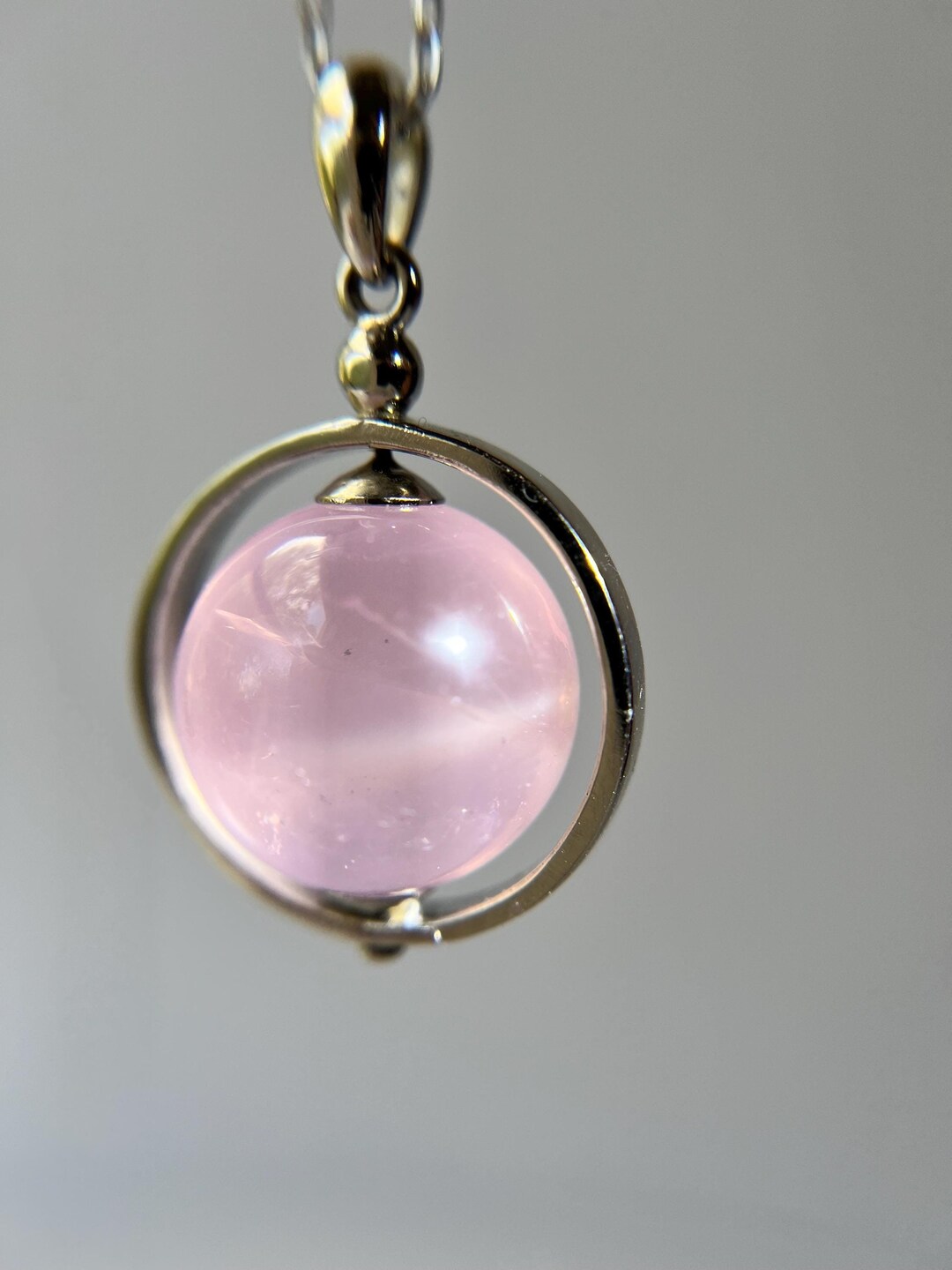Rose Quartz 6 Star Spinner Pendant - Etsy