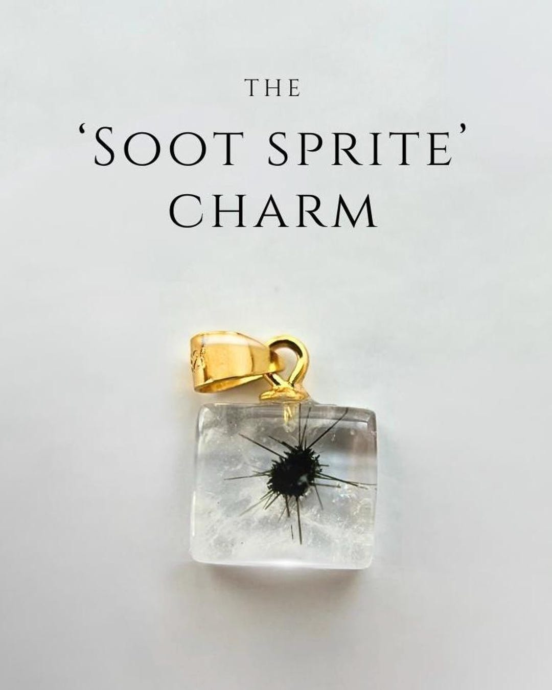 Hollandite Urchin Quartz Charm - Etsy