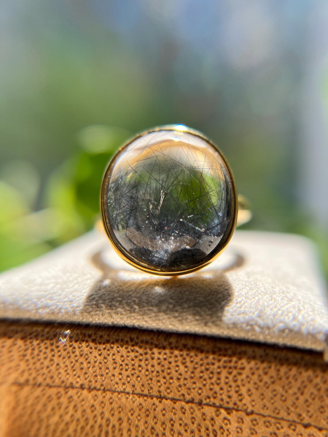 Blue Rutile Quartz Ring - Etsy