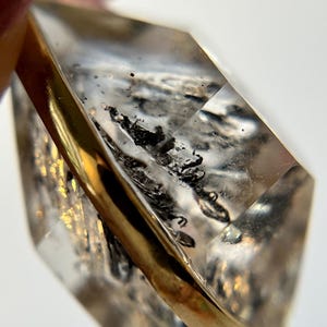 Enhydro Quartz Pendant With Multiple Bubbles and Black Sand - Etsy