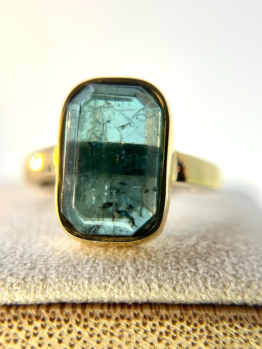 Blue Tourmaline Ring - Etsy