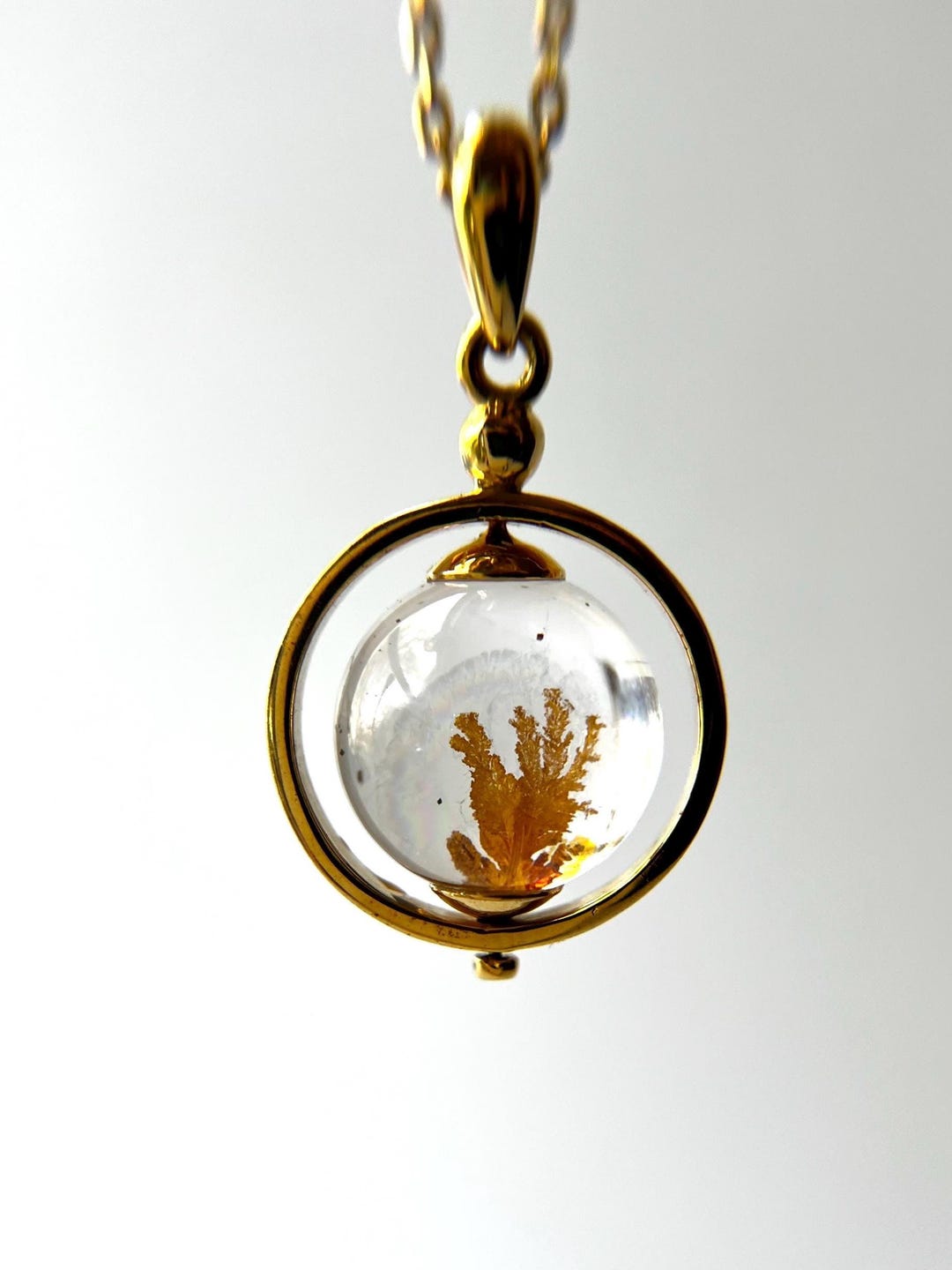 Dendritic Fire Quartz Spinner Pendant - Etsy