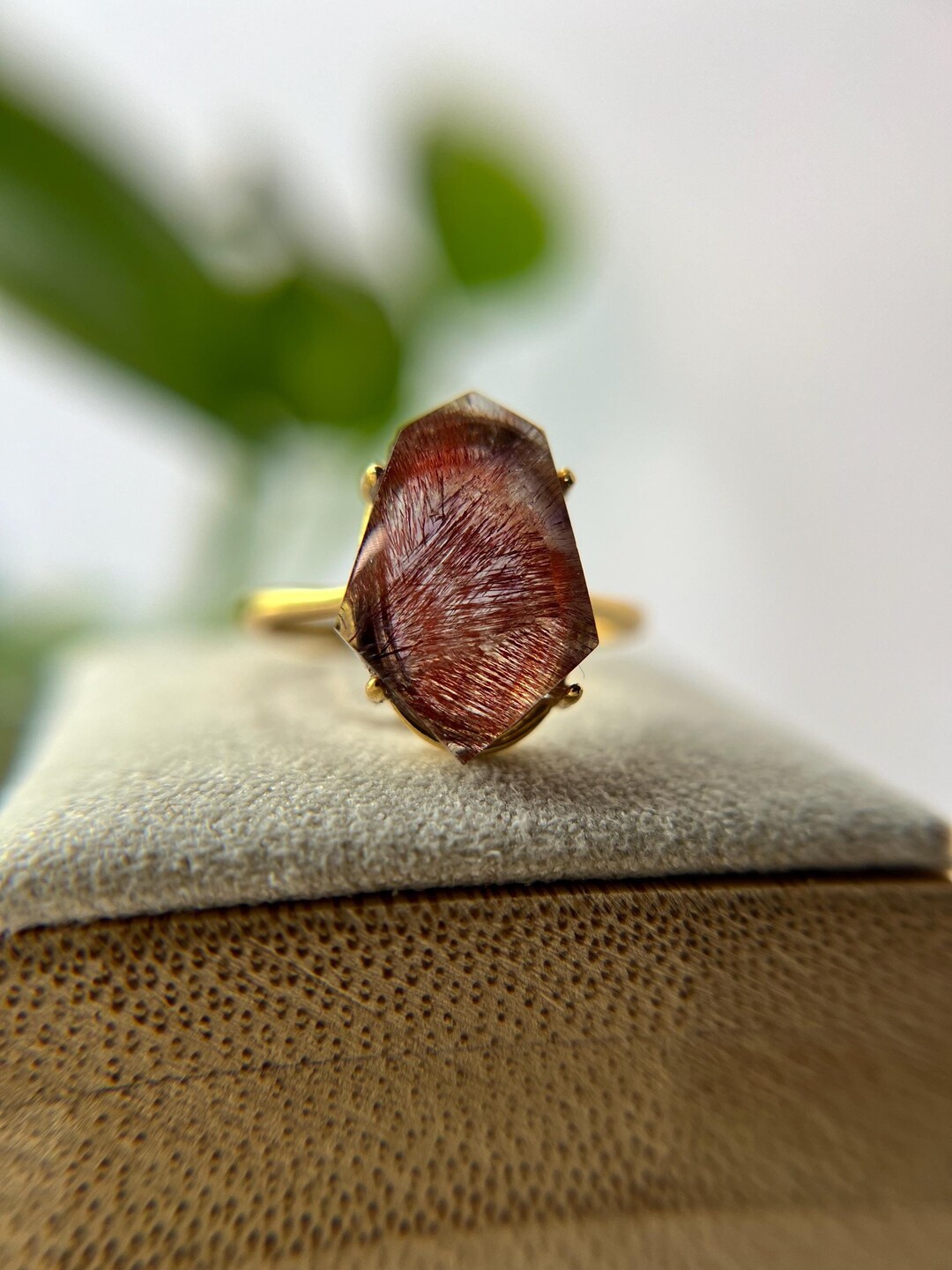 Red Rutile Quartz Ring - Etsy