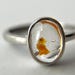 Golden Enhydro Quartz Teardrop Ring With Clear Moving Bubble and Black ...