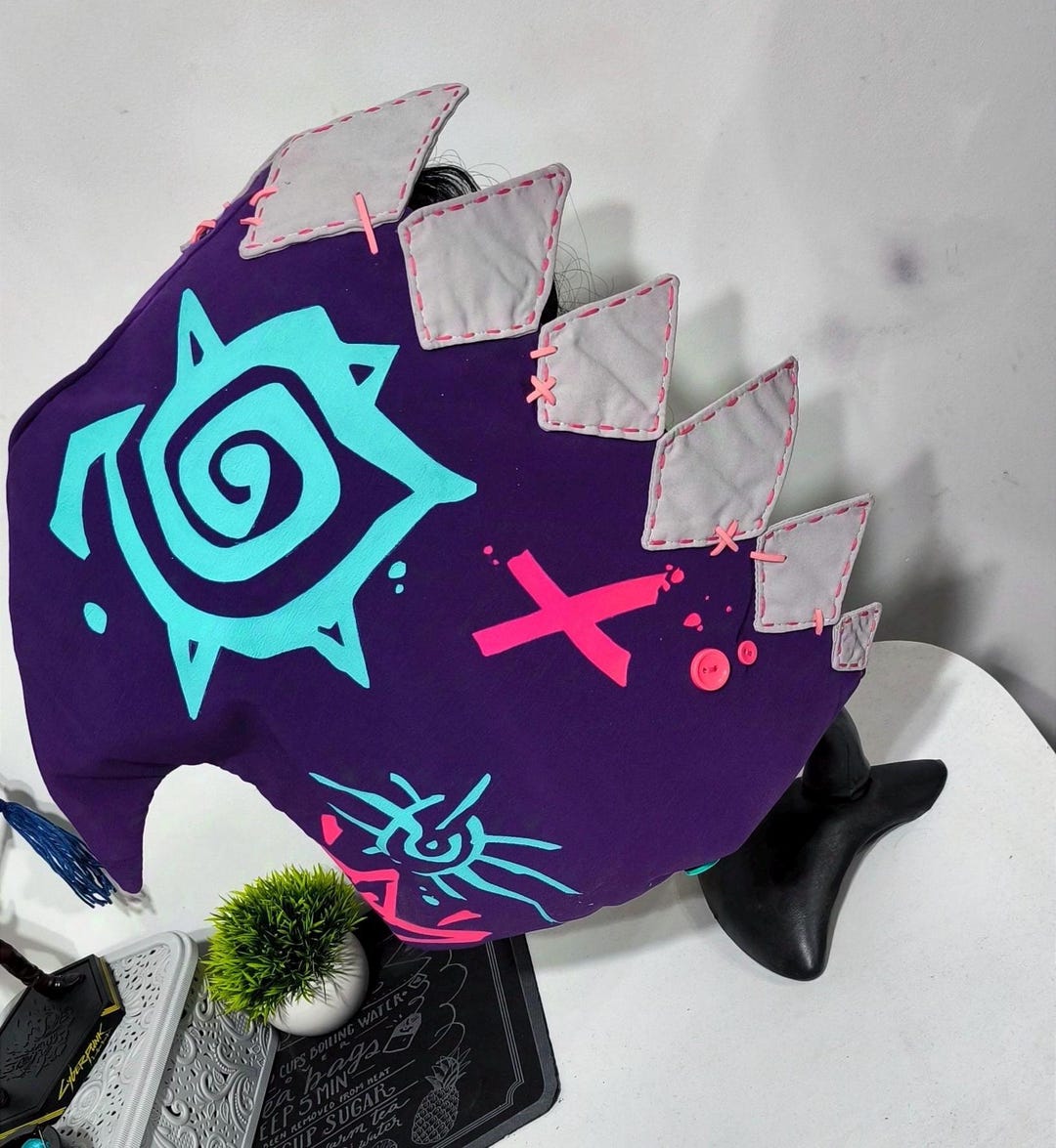 Custom Hand Made Jinx Inspired Shark Hood; Arcane Season Two Accessory ...